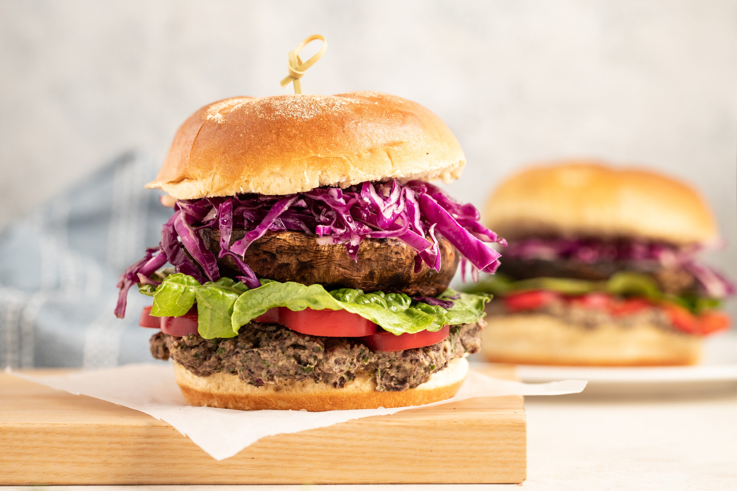 Portobello Mushroom Burger with Chipotle Black Bean Spread - Alberta ...