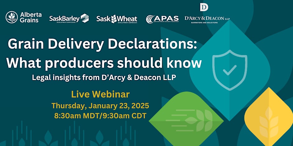 Grain Delivery Declarations Webinar - Alberta Pulse Growers